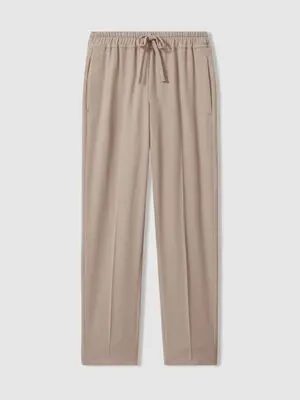 REISS Hailey Tapered Trousers - Brown