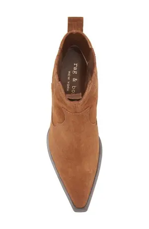 Rag & Bone Dart Western Bootie - Umber Suede