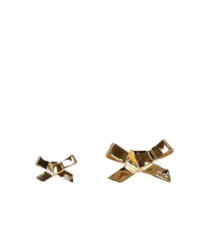 Elisabetta Franchi Bow Earrings - Gold