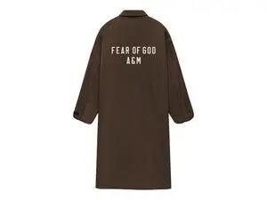 Fear Of God Essentials Textured Nylon Trench - Brown