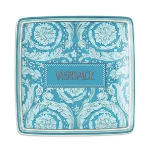 Versace Barocco Rose Canape Dish - Teal