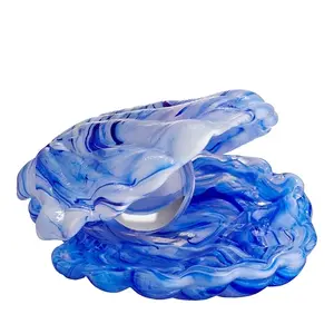 KOSTA BODA Mother Of Pearl Crystal Sculpture - Blue