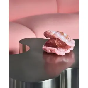 KOSTA BODA Mother Of Pearl Crystal Sculpture - Pink