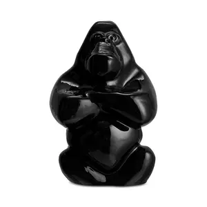 KOSTA BODA Gabba Gabba Hey Glass Sculpture - Black