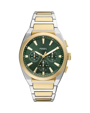 Fossil Everett Chronograph, 44mm - Green/two Tone