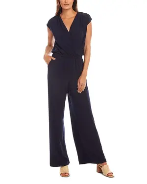 Karen Kane Sleeveless Travel Jersey Jumpsuit - Navy