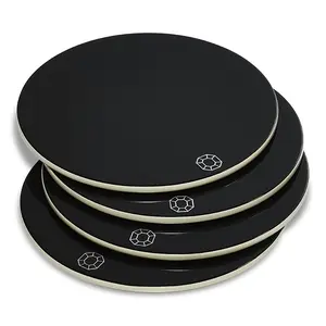 THE MARTHA, BY BACCARAT Octagon Coaster Set - Black