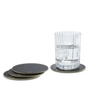 THE MARTHA, BY BACCARAT Octagon Coaster Set - Black