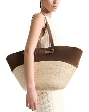Altuzarra Knot Large Basket Tote - Chocolate