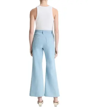 Vince Mid-rise Cropped Flare Twill Pants