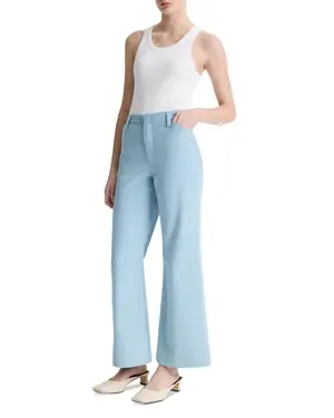 Vince Mid-rise Cropped Flare Twill Pants