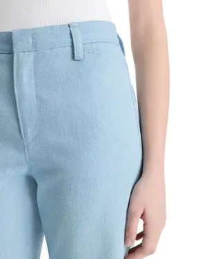 Vince Mid-rise Cropped Flare Twill Pants