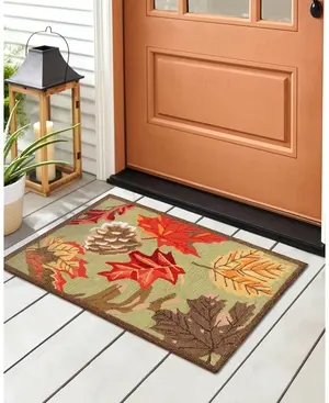 LUSH DECOR Liora Manne Ravella Falling Leaves Area Rug, 2' X 3
