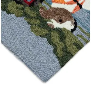 LUSH DECOR Liora Manne Frontporch Rafting Dogs Area Rug, 1'8 X 2'6