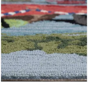 LUSH DECOR Liora Manne Frontporch Rafting Dogs Area Rug, 1'8 X 2'6