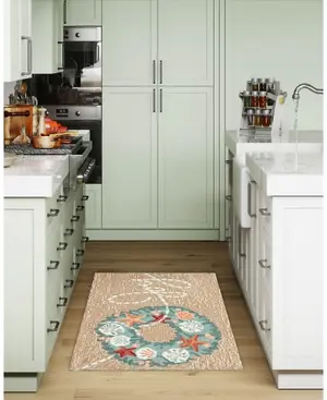 LUSH DECOR Liora Manne Frontporch Joyous Wreath Area Rug, 1'8 X 2'6