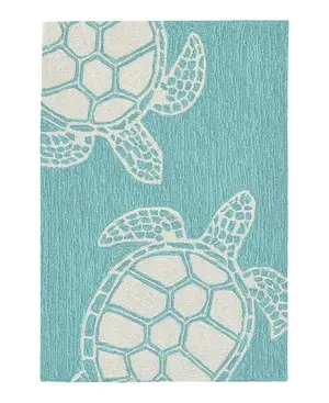 LIORA MANNE Capri Turtle Area Rug, 1'8 X 2'6 - Aqua