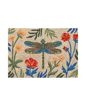 LIORA MANNE Frontporch Floral Dragonfly Area Rug, 2'6 X 4 - Multi