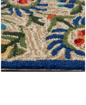 LUSH DECOR Liora Manne Frontporch Flora Bee Runner Area Rug, 2' X 5