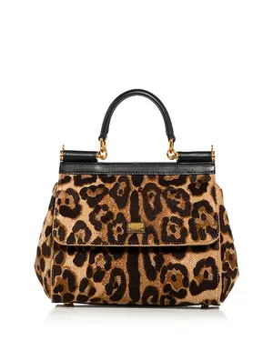 Dolce & Gabbana Medium Sicily Handbag - Leo/black