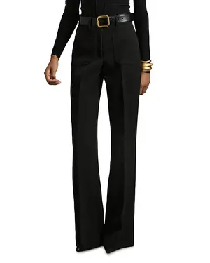 Reiss Raw Edge Hem Pants For Women