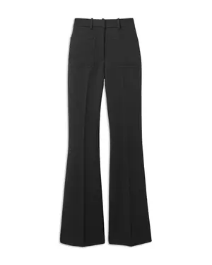 REISS Priya Flare Pants - Black