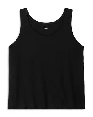 Eileen Fisher Linen Jersey Tank Top - Black