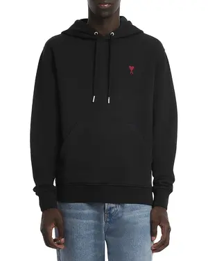 AMI Paris Logo Hoodie - Black