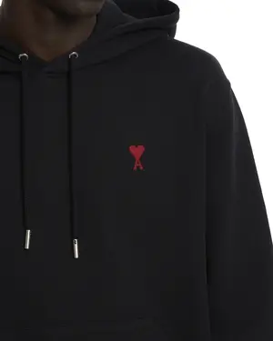 AMI Paris Logo Hoodie - Black