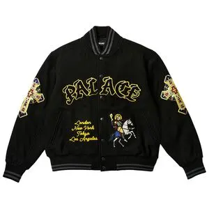 PALACE Saints Varsity Jacket - Black