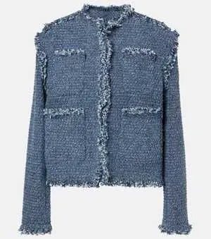 Sacai Denim Tweed Jacket - Blue