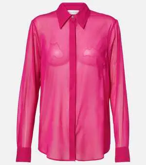 Dries Van Noten Silk-blend Shirt - Pink