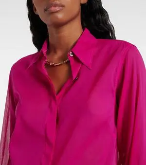 Dries Van Noten Silk-blend Shirt - Pink
