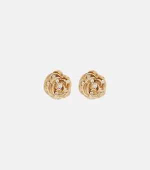 Magda Butrym Floral Embellished -plated Earrings - Gold