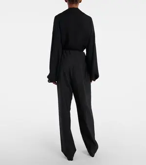 Khaite Trenton Wool Wide-leg Pants