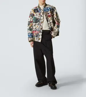 Sacai Printed Cotton Bomber Jacket