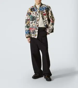 Sacai Printed Cotton Bomber Jacket