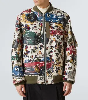 Sacai Printed Cotton Bomber Jacket