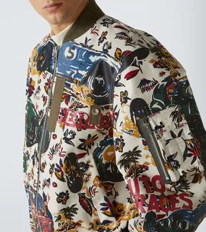 Sacai Printed Cotton Bomber Jacket