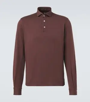 Fedeli Cotton Piqué Polo Shirt - Brown