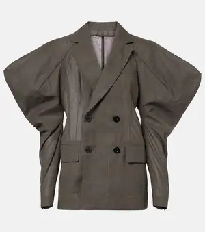 Sacai Cotton Voile Blazer - Brown