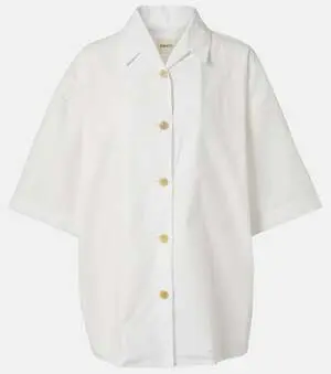 Khaite Owen Cotton Poplin Shirt - White