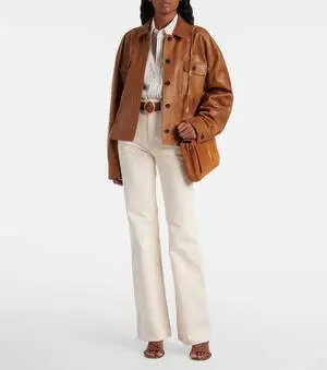 GIANVITO ROSSI 70 Leather Sandals - Neutrals