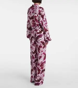 Dries Van Noten Crêpe Straight Leg Trousers