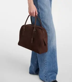 THE ROW India 12 Suede Tote Bag - Brown