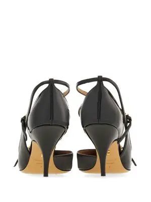 FERRAGAMO 70mm Leather Pumps - Black