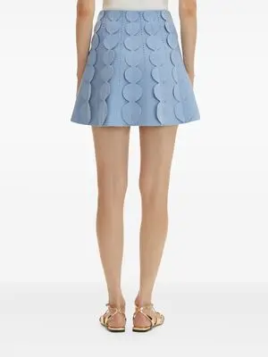 Oscar De La Renta Geometric Circle Knitted Mini Skirt