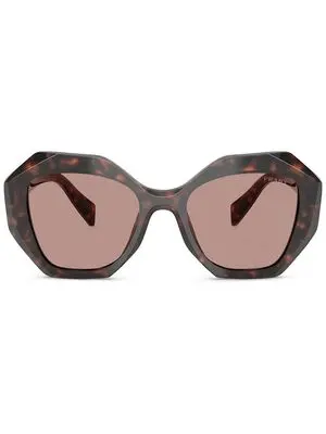 Prada Hexagon Frame Sunglasses - Brown