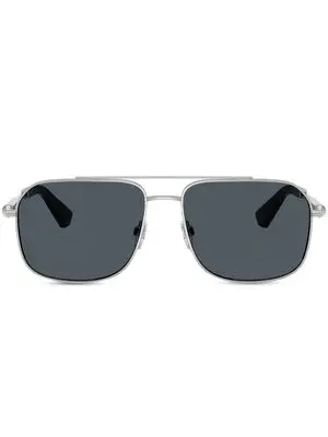 Burberry Logo-engraved Sunglasses - Silver