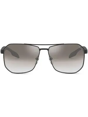 Prada Geometric-frame Sunglasses - Black